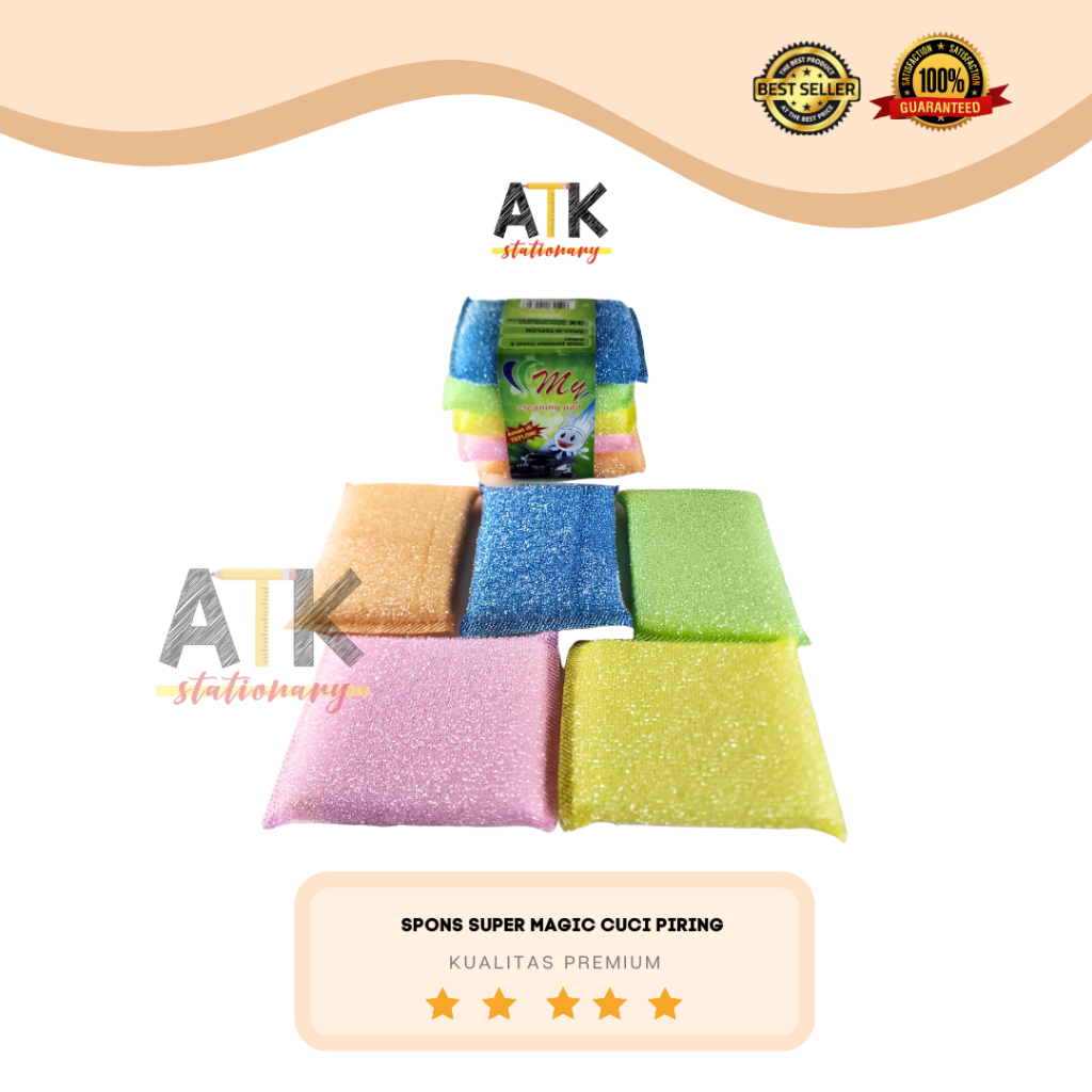 Jual Sponge Cuci Piring / busa / Tapas /Spon/Gosok Panci /Super Magic ...
