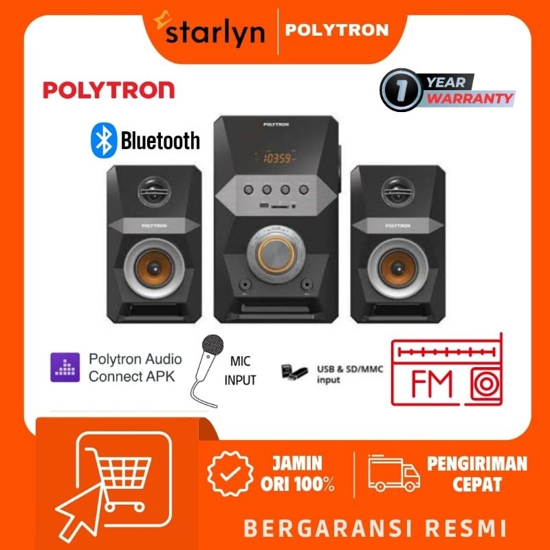 Jual POLYTRON PMA 9522 ( FM RADIO ) Active Speaker with Bluetooth ...