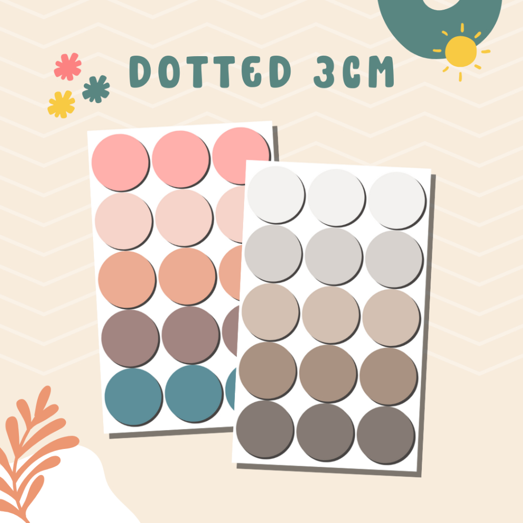 Jual Sticker stiker bulat warna warni 3cm / Sticker basic small circle ...
