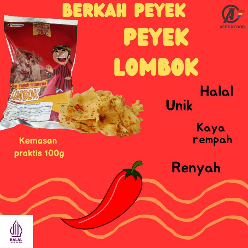 Jual ARONA FOOD PEYEK LOMBOK / PEYEK CABE / PEYEK PEDAS / PEYEK SETAN ...