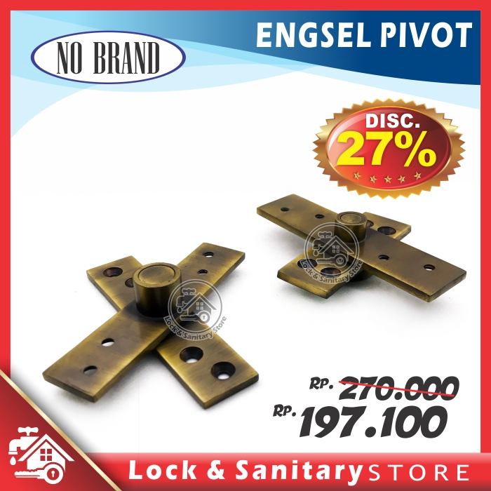 Jual Engsel Pivot Set Atas Bawah Antique Brass Engsel Poros Putar ...