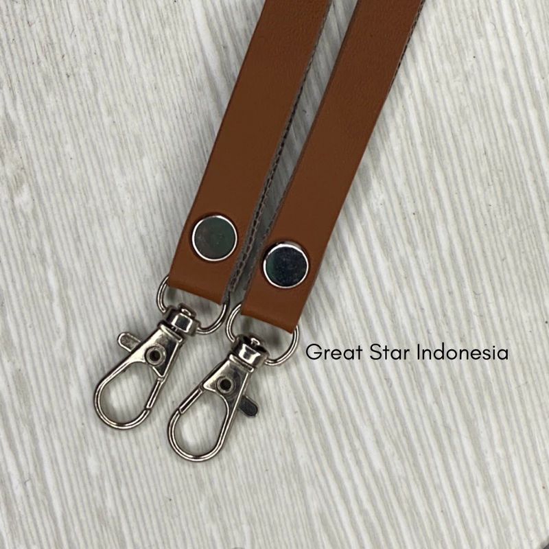 Jual Tali Id Card Kulit Sintetis PU Great Star (TALINYA SAJA) | Shopee ...