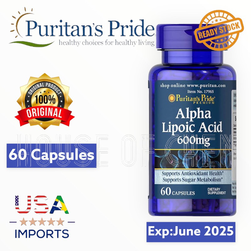 Jual PURITAN PRIDE Alpha Lipoic Acid 600mg - 60 Capsules Puritan's USA ...