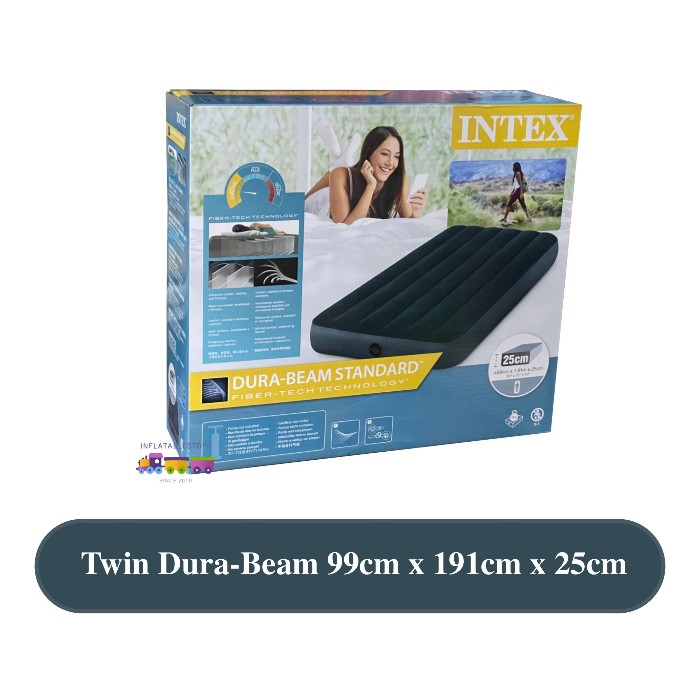 Jual Intex 64732 Kasur Angin Twin Dura-Beam 99cm x 191cm x 25cm | Shopee Indonesia