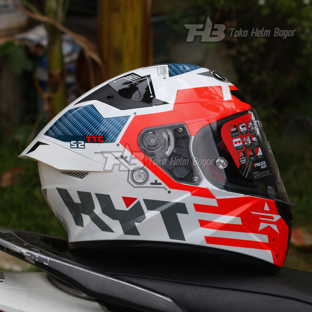 Jual KYT TT Course FUSELAGE Red White | Shopee Indonesia
