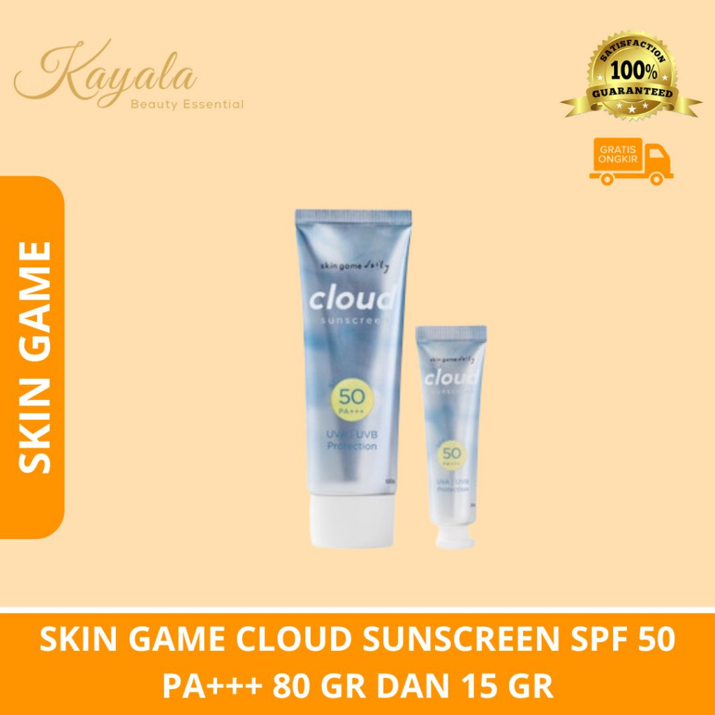 Jual SKIN GAME CLOUD SUNSCREEN SPF 50 PA+++ 80 GR | Shopee Indonesia
