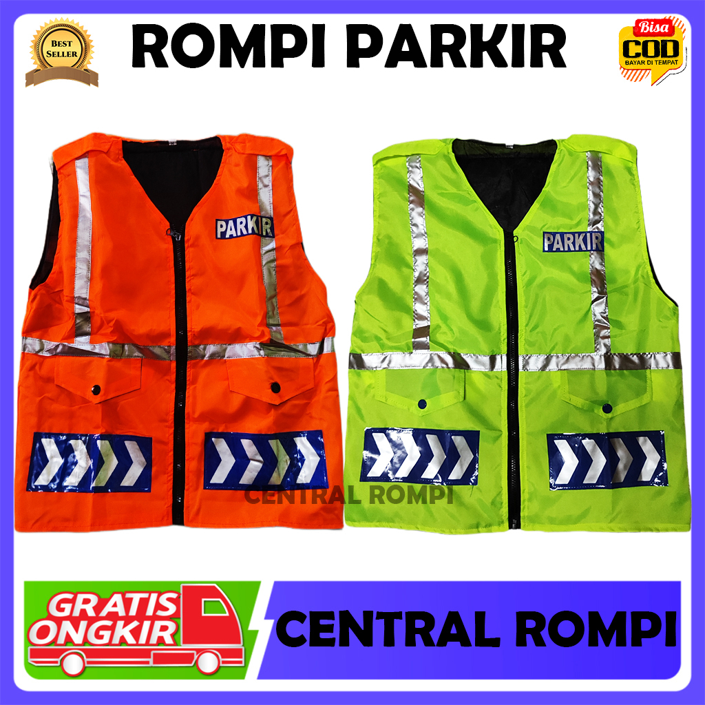 Jual Rompi Parkir Bahan Parasut Anti Air/Rompi Parkir/Rompi Juru Parkir ...