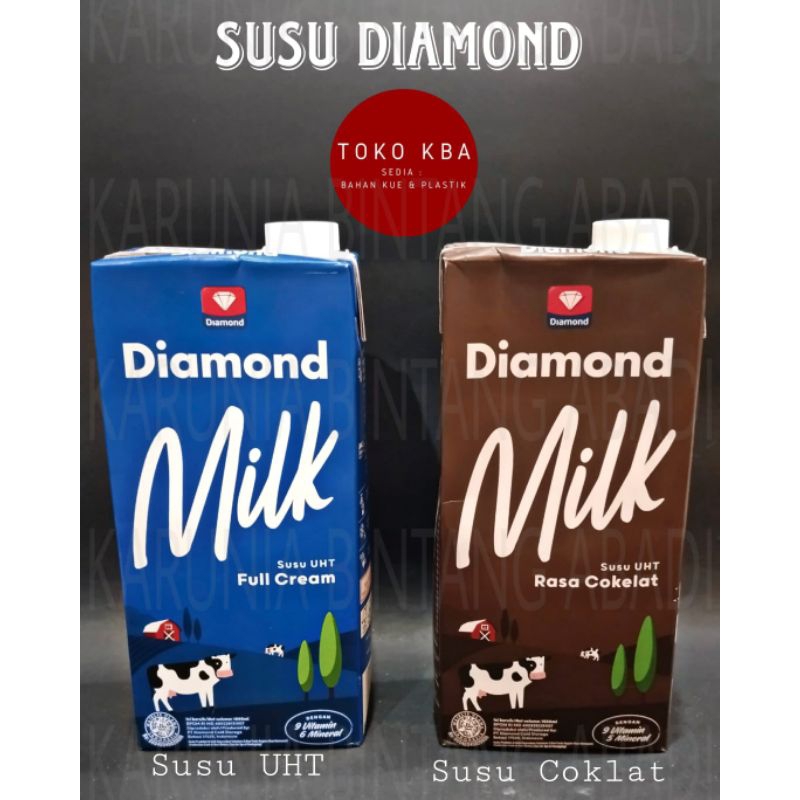 Jual Diamond Milk Susu UHT 1 Liter ( Rasa Cokelat | Full Cream ) | Shopee Indonesia