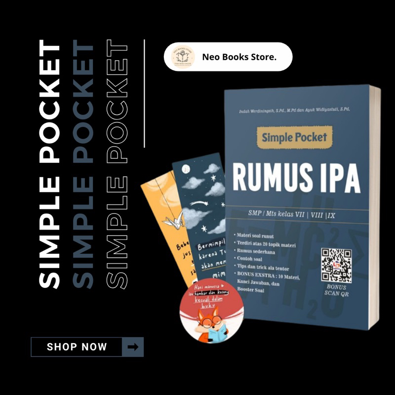 Jual Buku Simple Pocket Rumus IPA SMP/MTS Kelas VII, VIII, IX - Terang ...