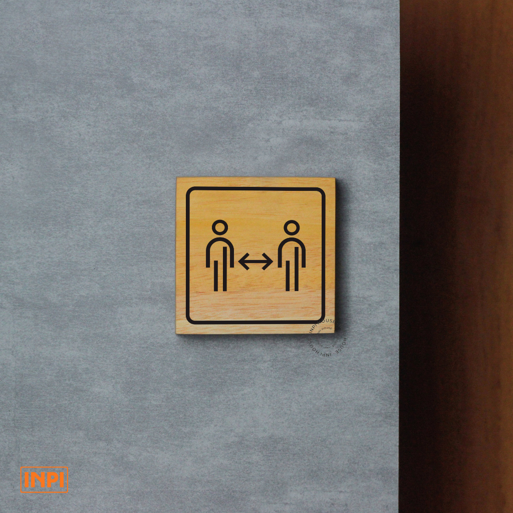 Jual sign system jaga jarak - keep safe distance signage - papan ...