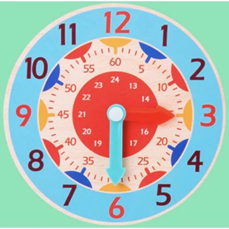 Jual Mainan Edukasi Montessori Jam Kayu/ Mengenal waktu Jam | Shopee ...