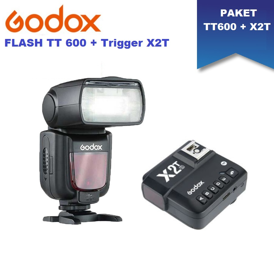 Jual Paket Godox TT600 Trigger X2T Canon Nikon Fuji Sony | Shopee Indonesia