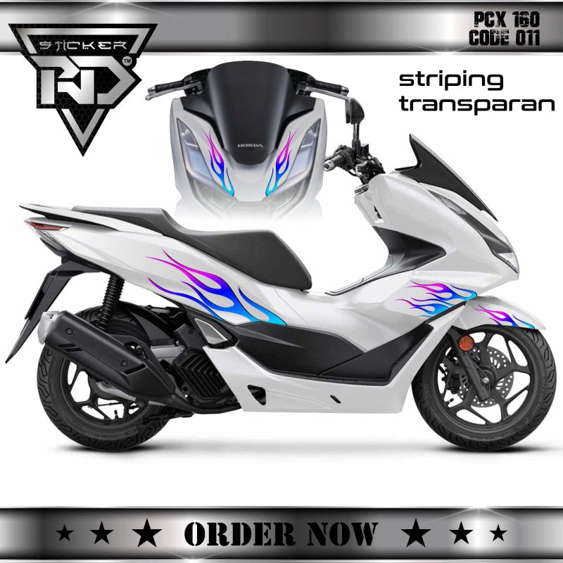 Jual sticker pcc motif api striping transparan pcx. sticker variasi pcx ...