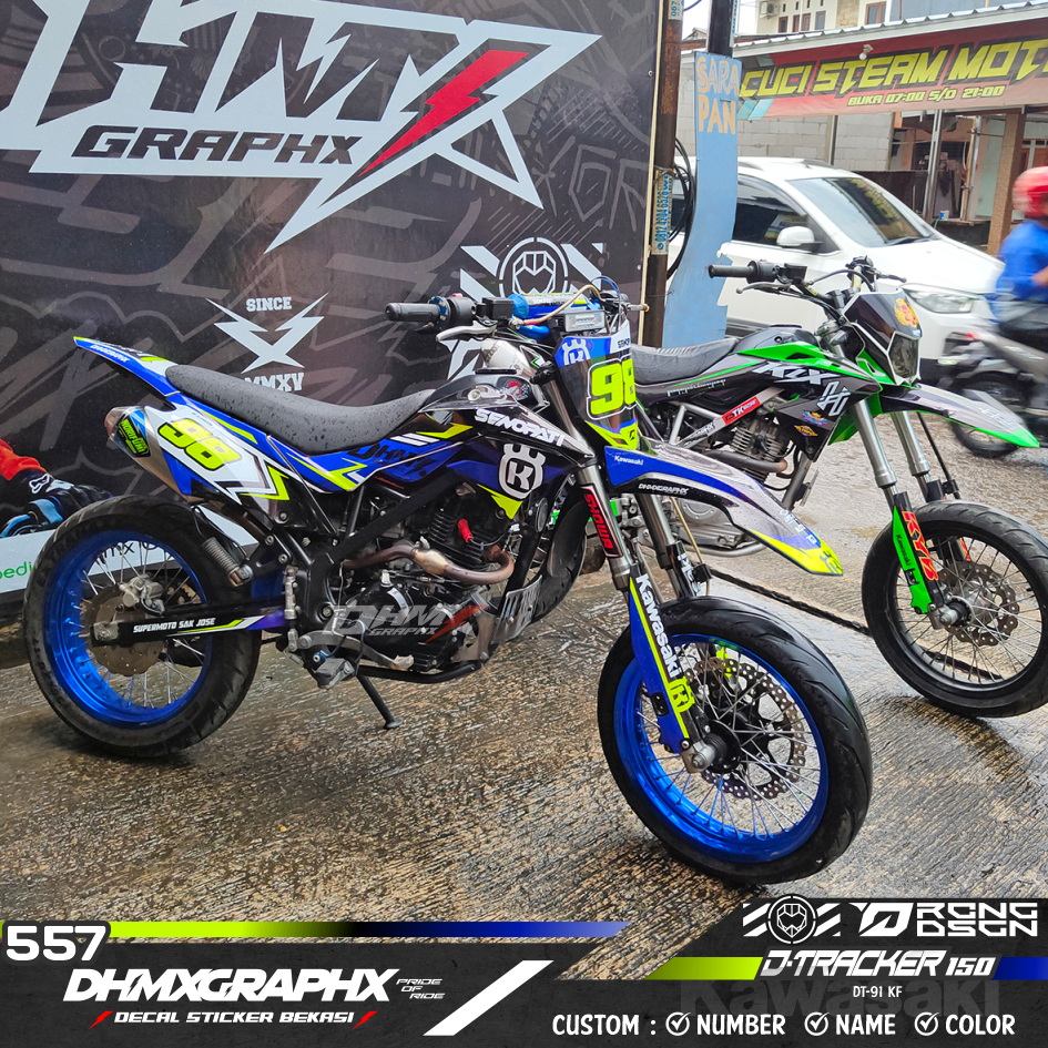 Jual DHMX Decal Sticker D Tracker D-Tracker 150 (DT-91 KF) kombinasi FLUO | Shopee Indonesia