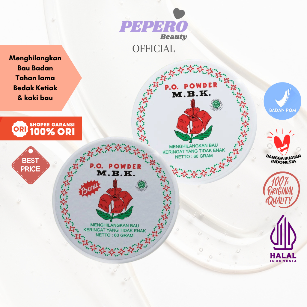 Jual MBK Powder Bedak Ketiak Tin Putih & Silver 60gr - Deodorant Menghilangkan Bau Keringat ...
