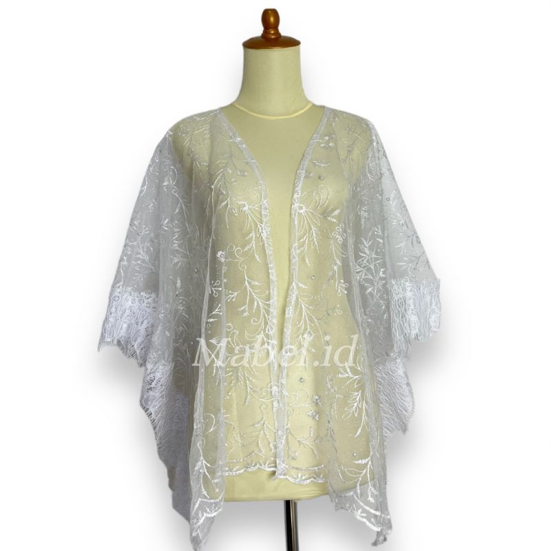 Jual Outer Cape Brukat Kebaya Modern | cardigan hijab | Shopee Indonesia