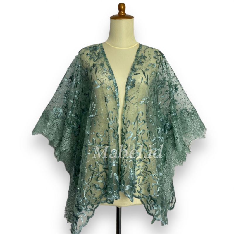 Jual Outer Cape Brukat Kebaya Modern | cardigan hijab | Shopee Indonesia