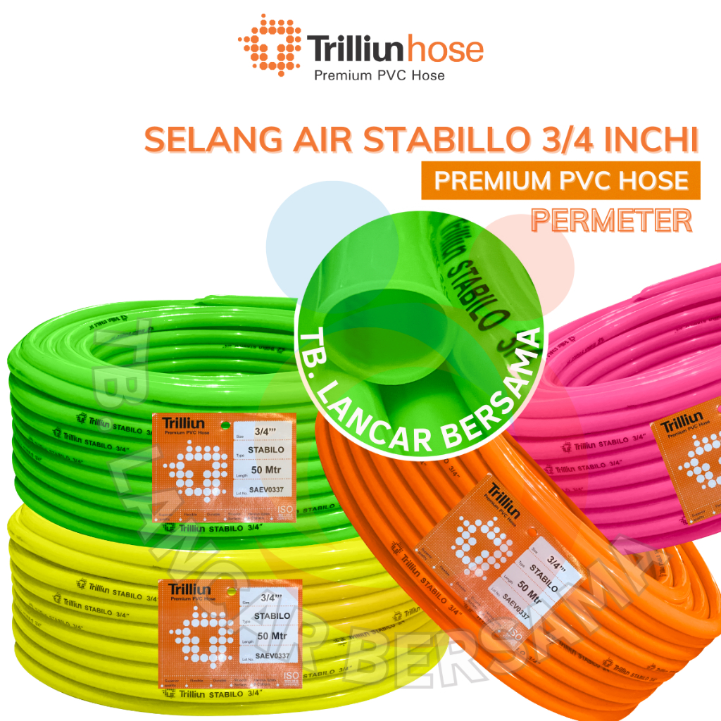 Jual SELANG AIR STABILLO UK 3/4 INCH LENTUR & ELASTIS ( HARGA PERMETER ) | Shopee Indonesia