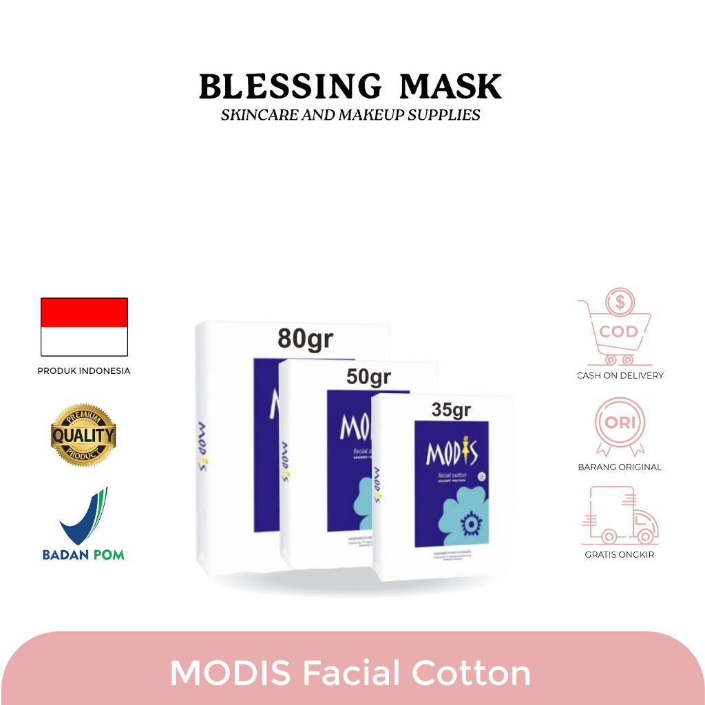 Jual MODIS Facial Cotton - Kapas Wajah | Cotton Ball | Cotton Buds ...