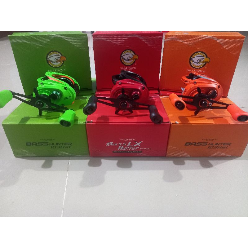 Jual Reel Bc Seahawk Bass Hunter & Bass LX Hunter (Handle Kiri) (Drag ...