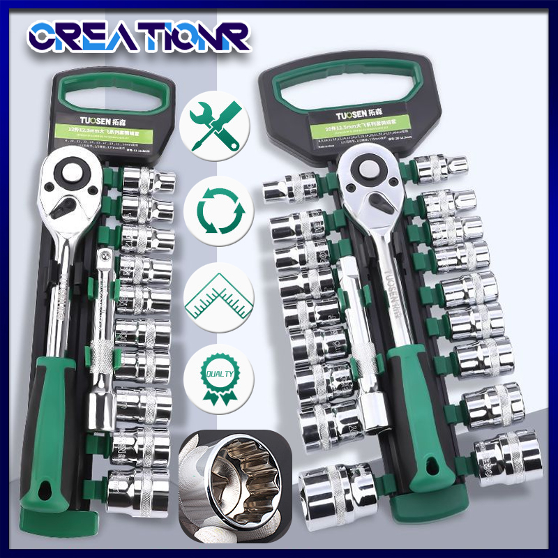 Jual kunci shock set tekiro /kunci torsi /1/2 Inch Socket Wrench Set 8 ...