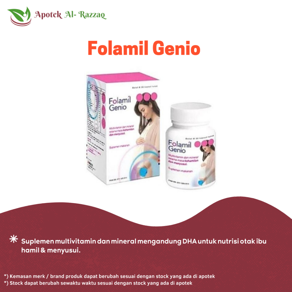 Jual Folamil Genio Isi 30 Kapsul - Vitamin Kehamilan | Shopee Indonesia