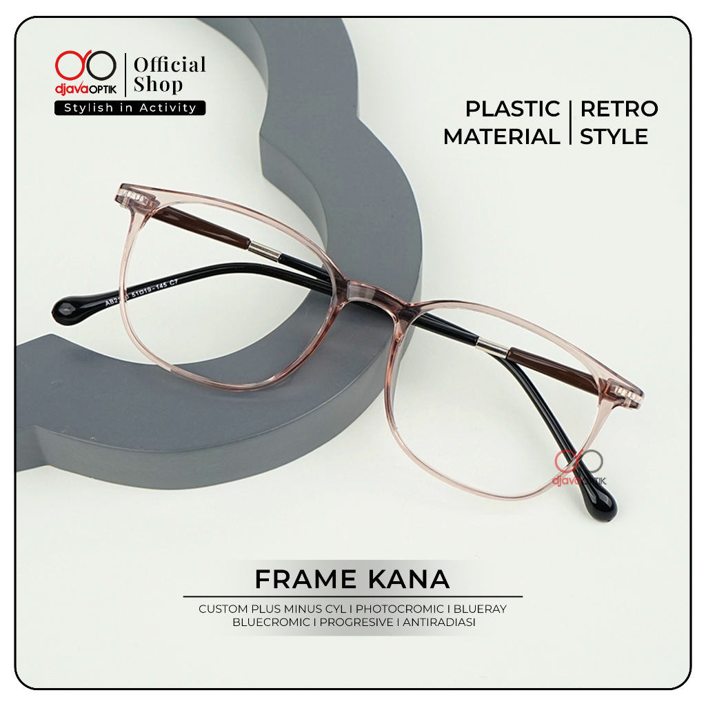 Jual DJAVA OPTIK - Frame Kana - Kacamata Korea Kotak Plastik Lentur Terbaru | Shopee Indonesia