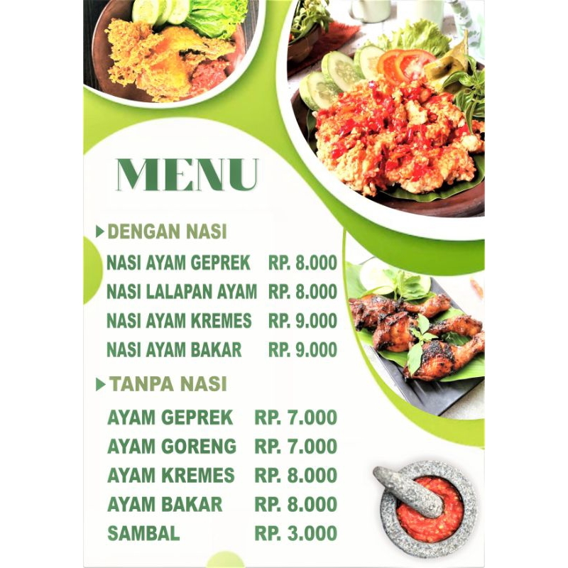 Jual MENU MAKANAN / MENU WARUNG / POSTER MENU / CETAK MENU | Shopee ...
