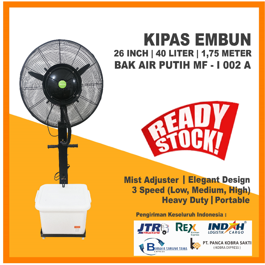 Jual Kipas Angin Embun Air Kabut 26 inch , 40 Liter , Tinggi 1.75meter ...