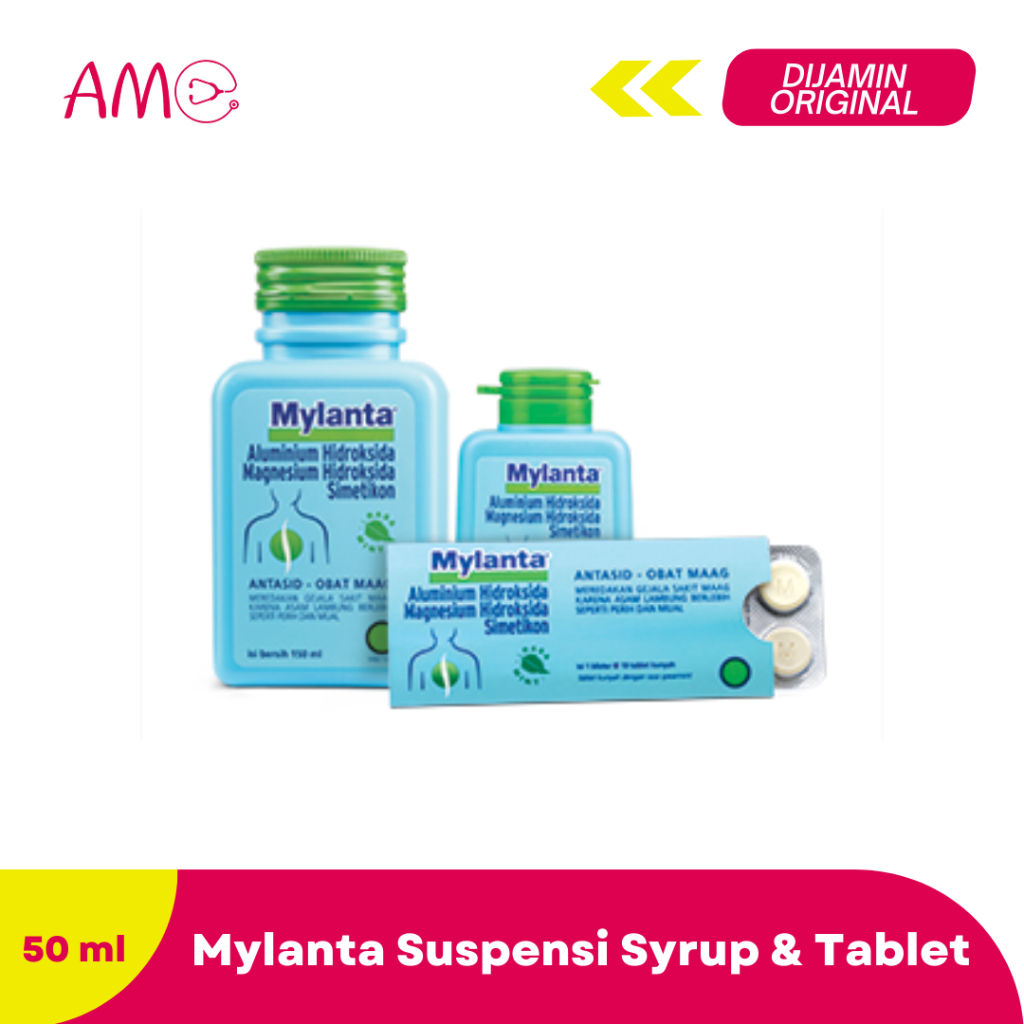 Jual Mylanta Syrup & Tablet / Obat Maag / obat asam lambung | Shopee ...