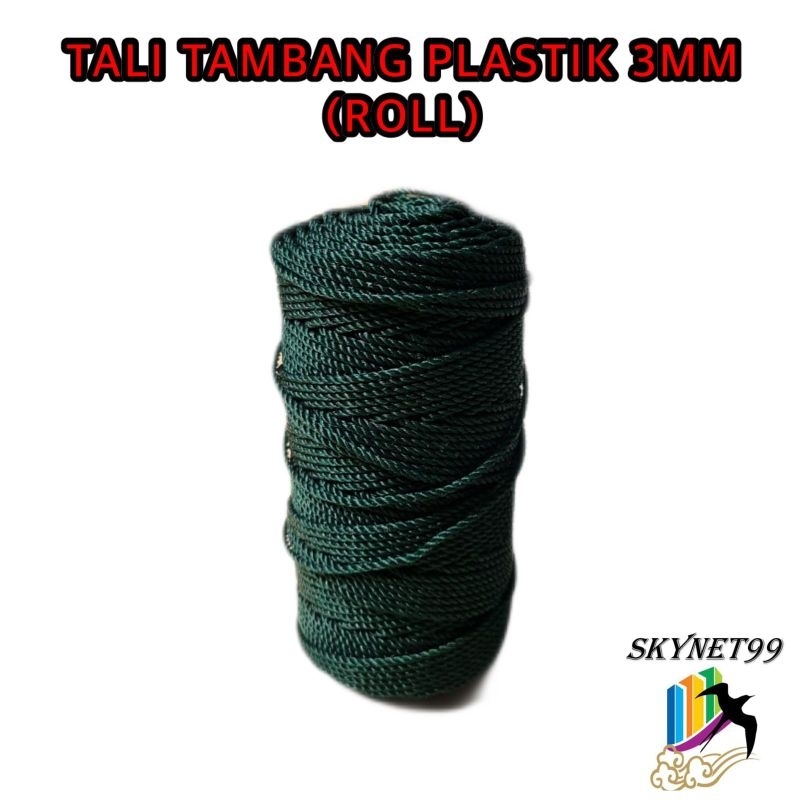 Jual TALI TAMBANG PLASTIK UK 3MM (ROLL ) | Shopee Indonesia