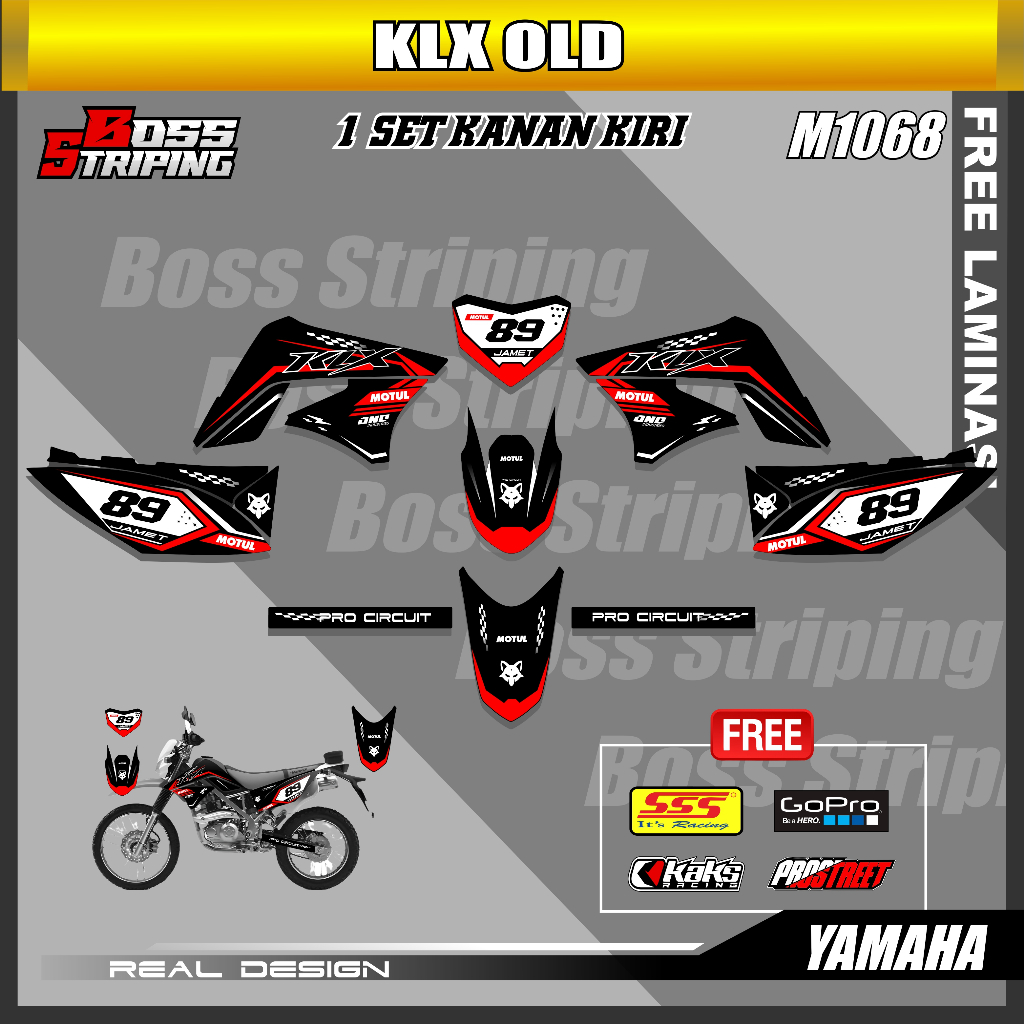 Jual Stiker Striping KLX LAMA OLD KLX 150 , KLX S / L List Variasi ...