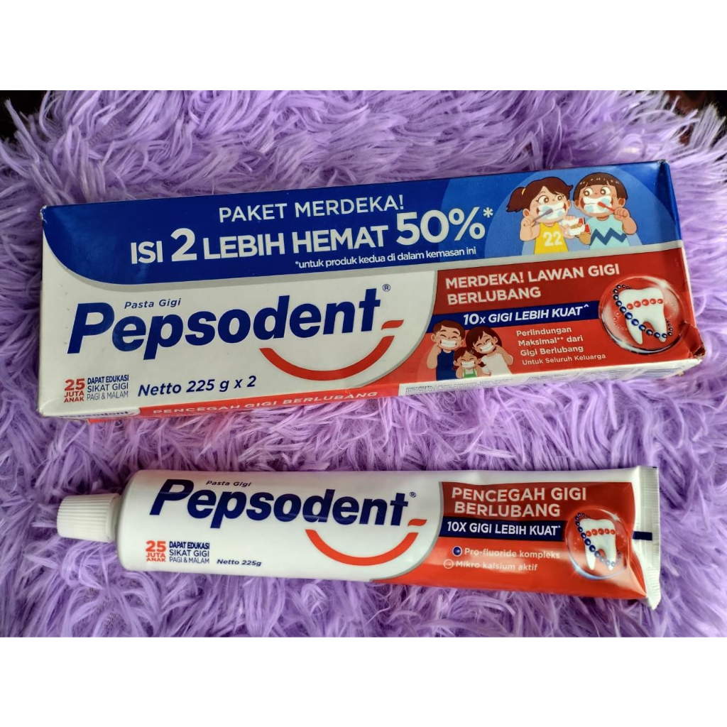 Jual Pepsodent 225gr x 2/ past gigi pencegah gigi berlubang/ | Shopee ...
