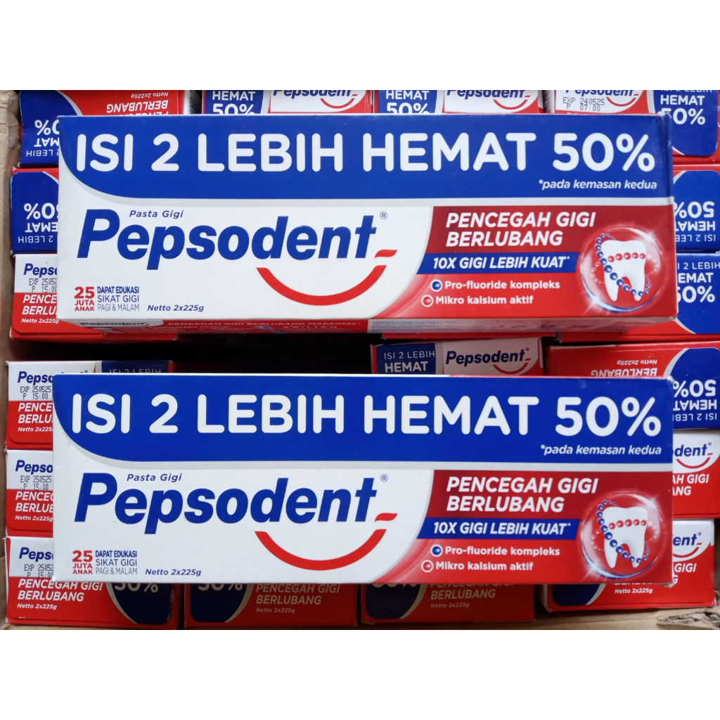 Jual Pepsodent 225gr x 2/ past gigi pencegah gigi berlubang/ | Shopee ...