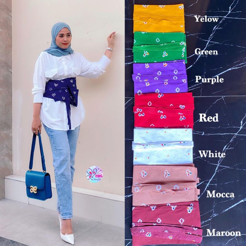 Jual Obi Kain Jumputan Lapis 2 Kain Anti Mleyot | Shopee Indonesia