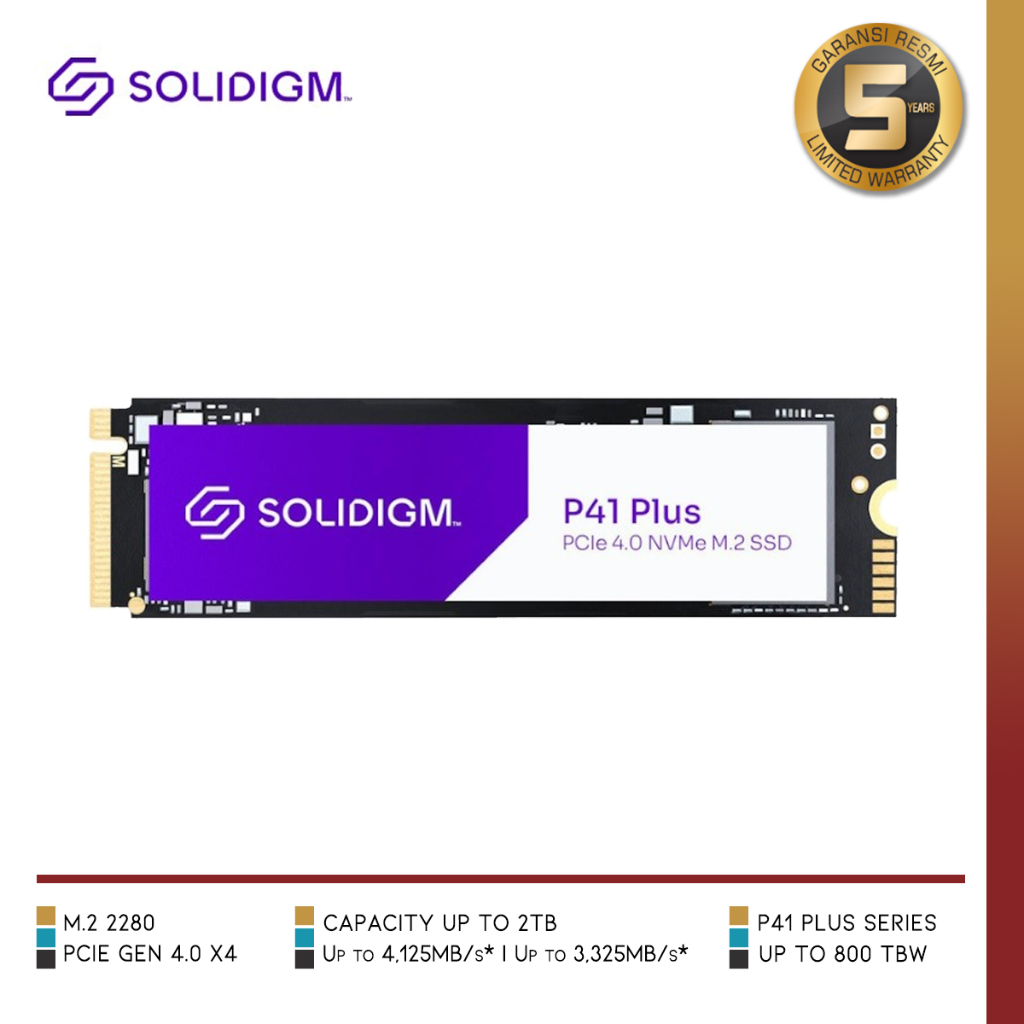 Jual SOLIDIGM P41 Plus Series | PCIe 4.0 x4, M.2 2280 NVMe Ssd | Shopee Indonesia