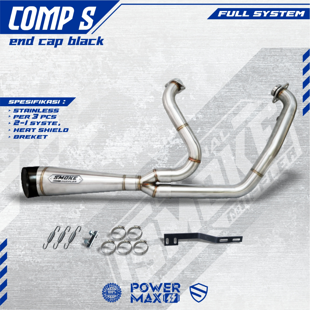 Jual knalpot harley davidson custom softail 2018-2023 tipe comp s end ...