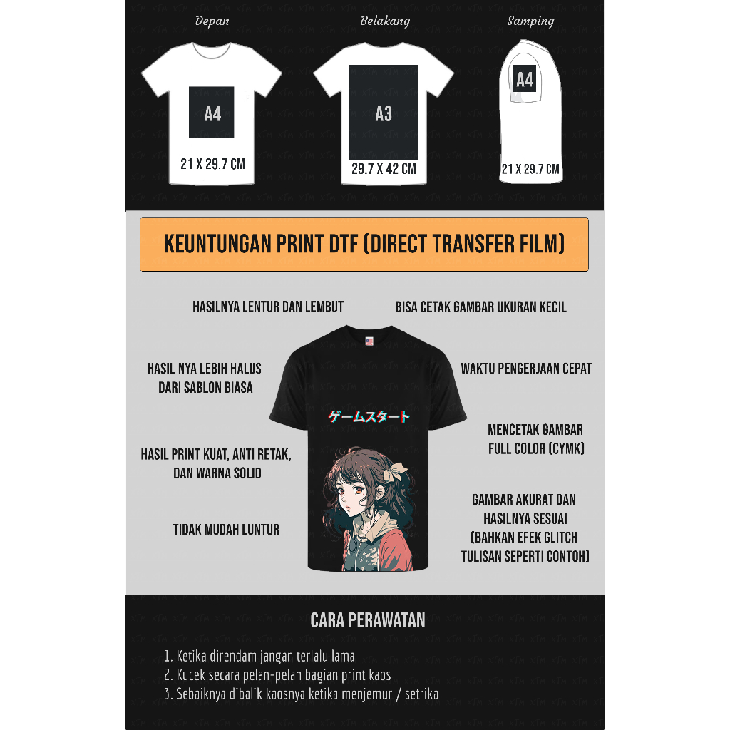 Jual KAOS SABLON CUSTOM DTF / SABLON KAOS SATUAN / DESIGN BEBAS BISA ...