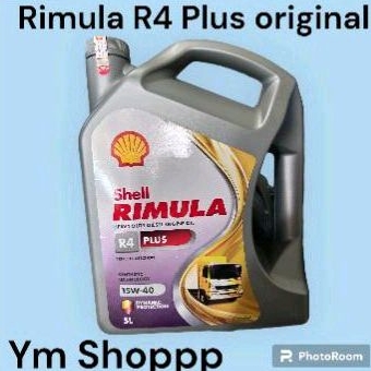 Jual NEW OLI SHELL RIMULA R4 PLUS DIESEL ENGINE OIL SAE 15W-40 5 Liter ...