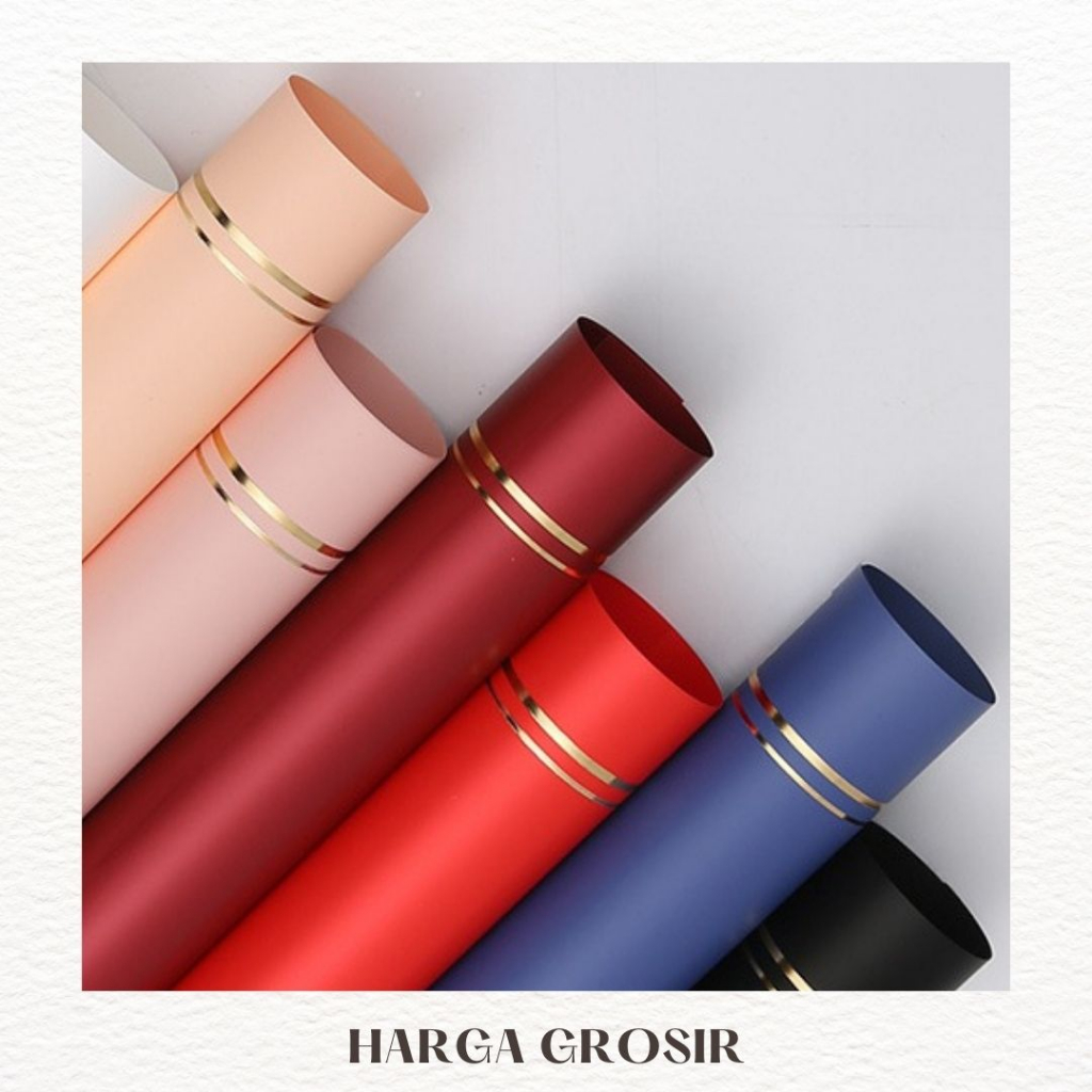 Jual KERTAS BUNGA CROWN LIST GOLD FLOWER WRAPPING COLOR TRANSPARENT ...