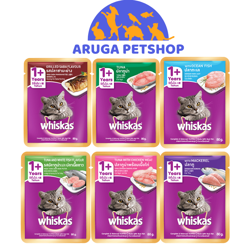 Jual WHISKAS POUCH 80gr ALL VARIANT - MAKANAN KUCING BASAH | Shopee ...