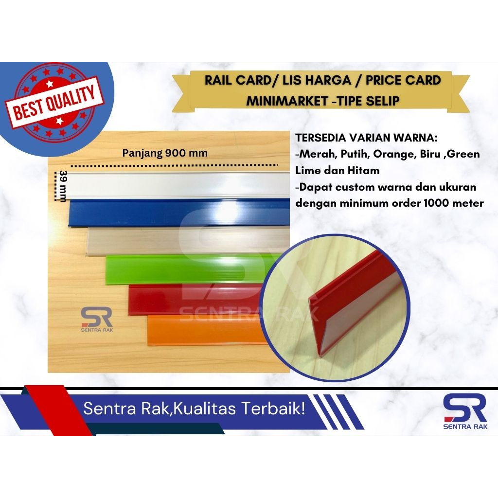 Jual Price Rail / Price Card / Lis Harga Minimarket label harga tipe ...