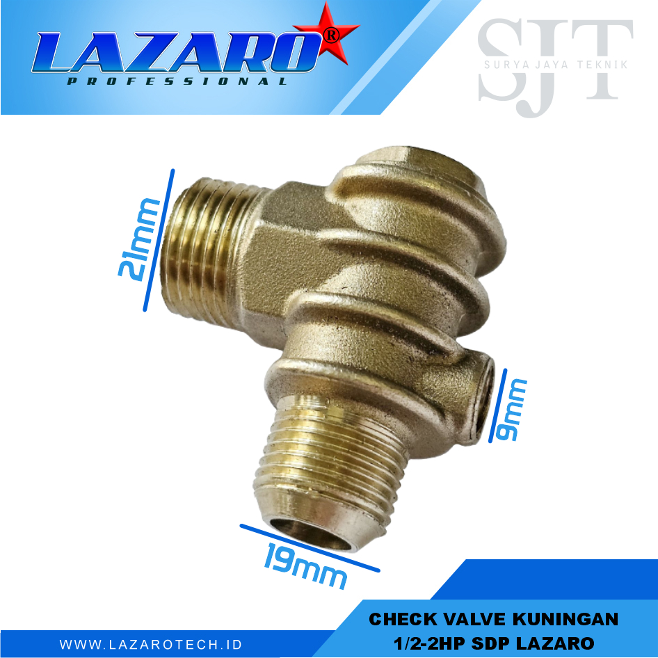 Jual Sparepart Kompresor Check Valve Kuningan 1/2-2HP SDP Lazaro ...