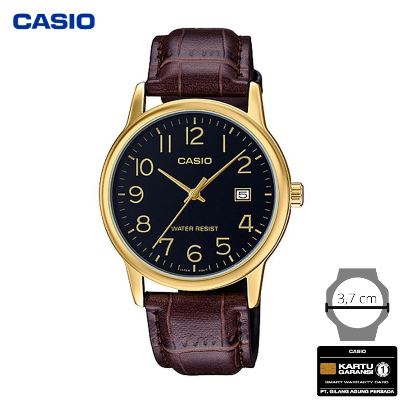 Jual JAM TANGAN PRIA CASIO MTP-V002GL-1B ORIGINAL - MTPV001GL COKELAT ...