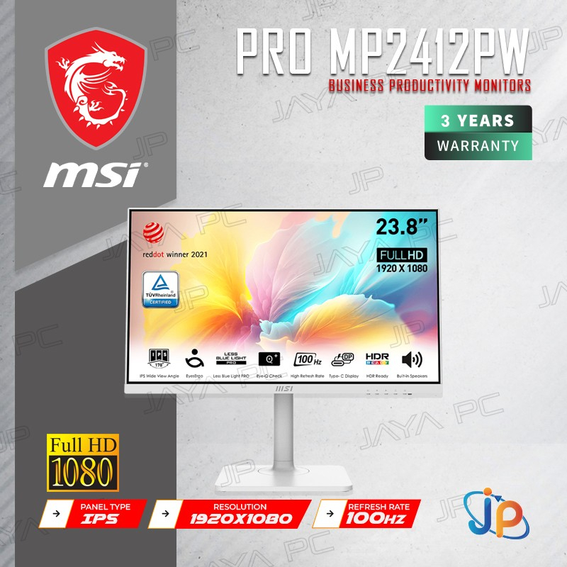 Jual Monitor MSI LED IPS Modern MD2412PW - Full HD 24" Inch | Shopee ...