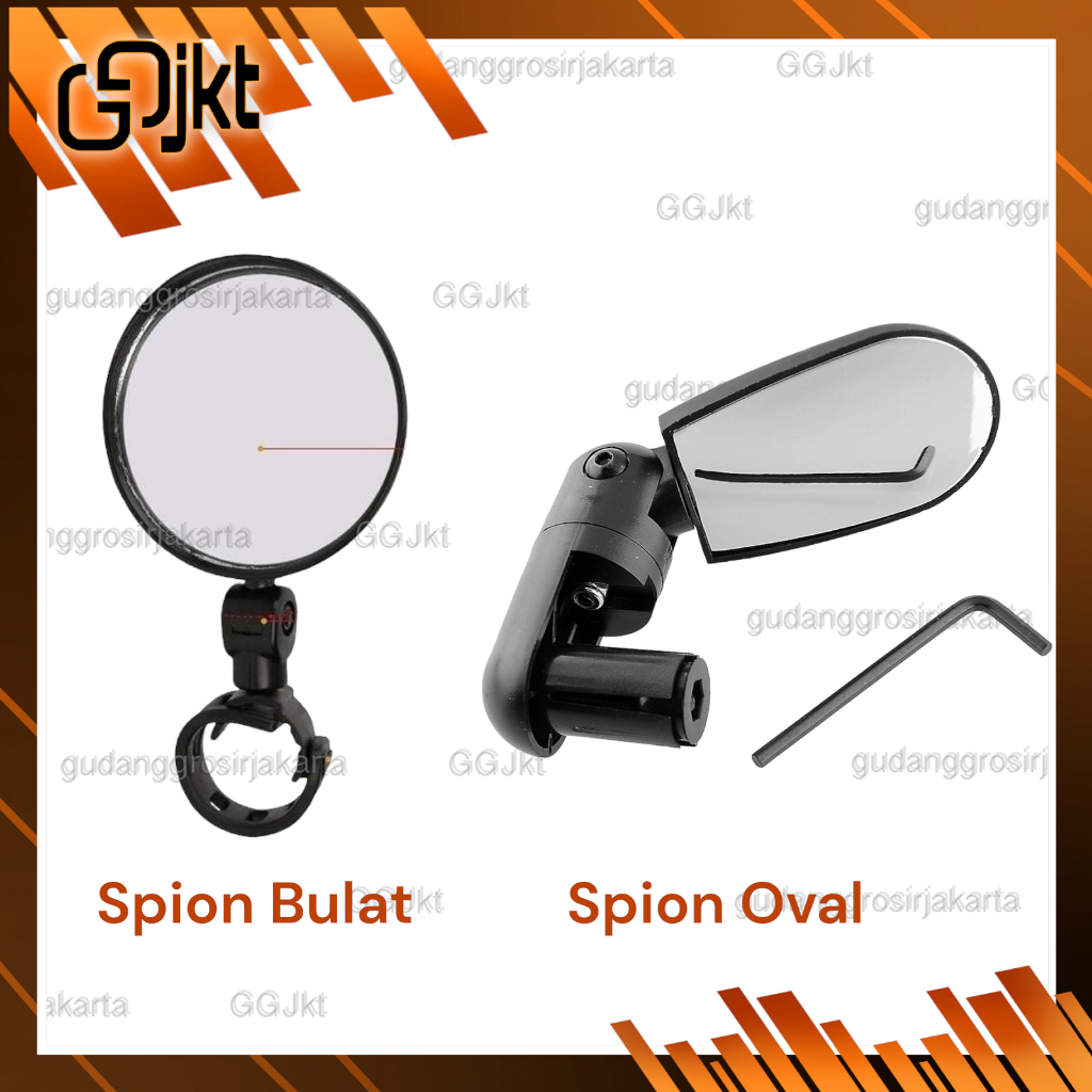Jual SPION SEPEDA BIKE ADJUSTABLE ROTATE 360° BULAT & OVAL KACA ...