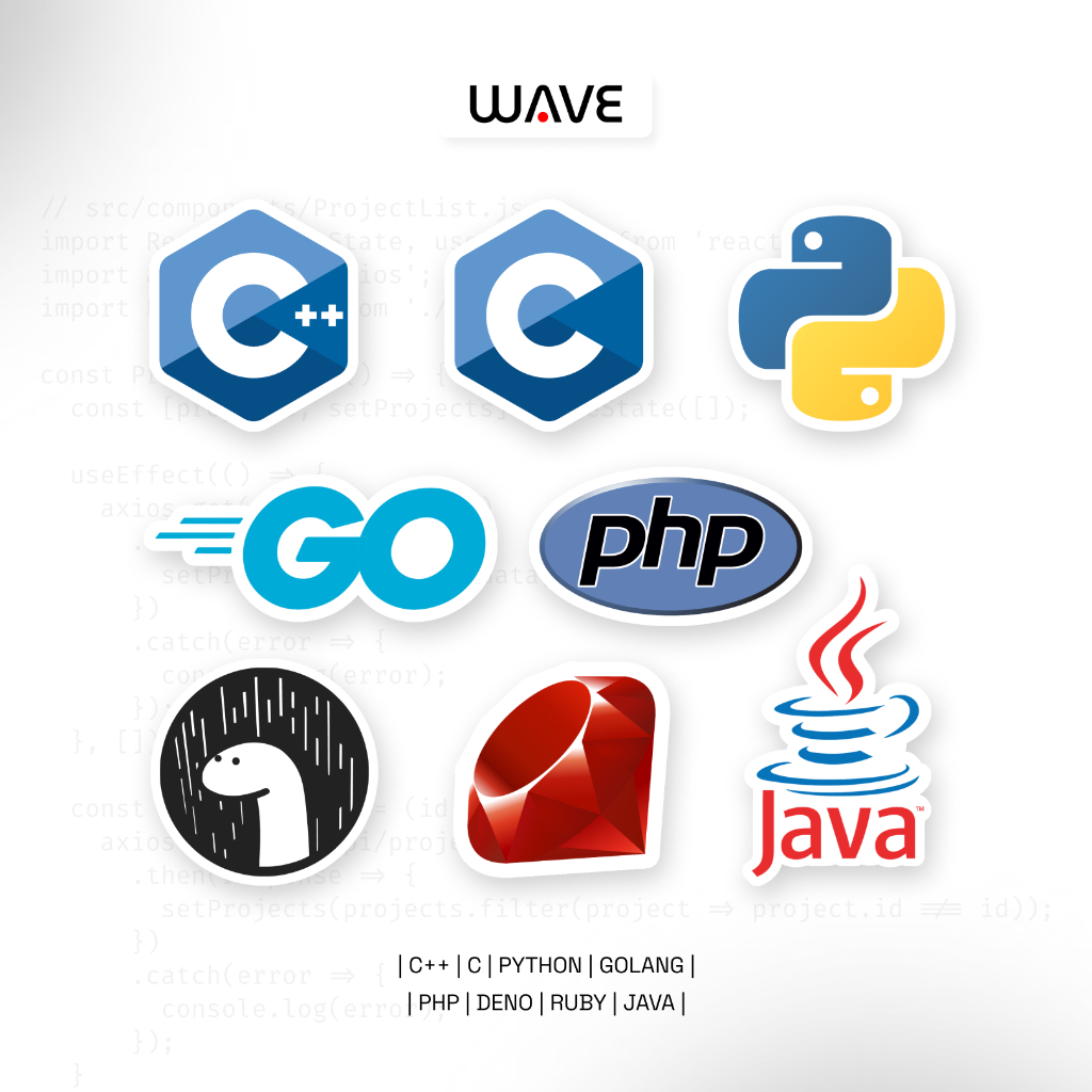 Jual Cutting Sticker Vinyl IT Programming Waterproof - C ++ / Java / PHP / Deno / Python / Ruby ...