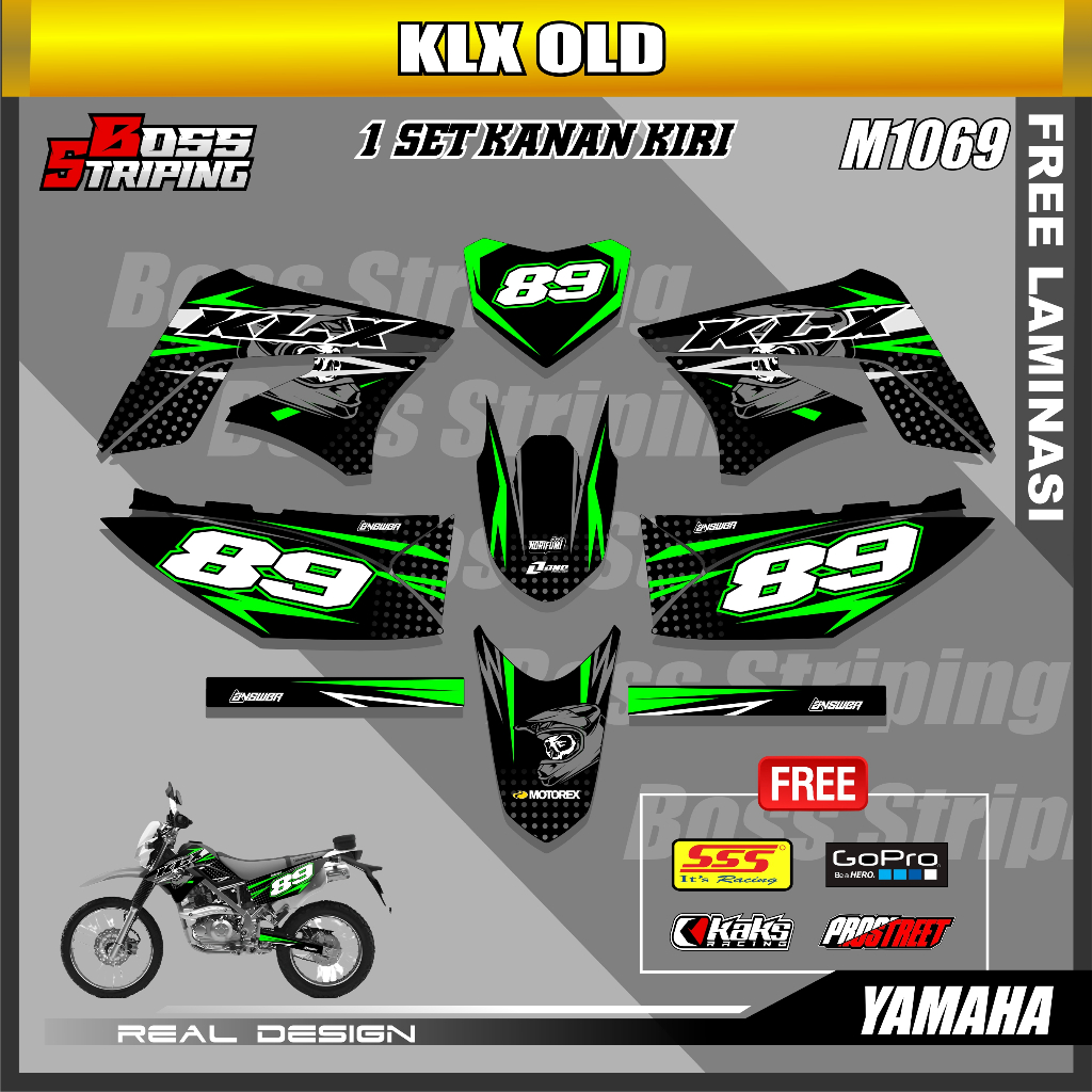 Jual Striping Decal Klx S Klx L Klx Lama Klx Old Stiker Motor Klx 150 S ...