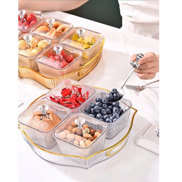 Jual [MS] Snack Tray Tempat Cemilan Toples Kacang Permen Fruit Tray ...