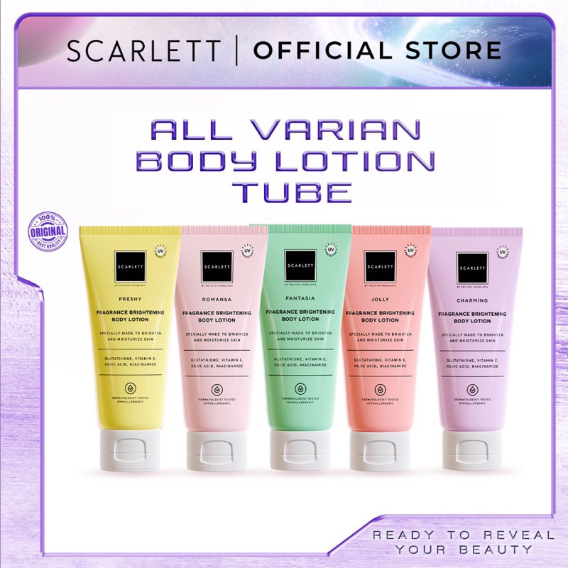 Jual NEW SCARLET - Body Lation tube 180ml | Shopee Indonesia